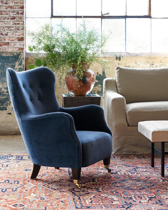 Blue strandmon chair store