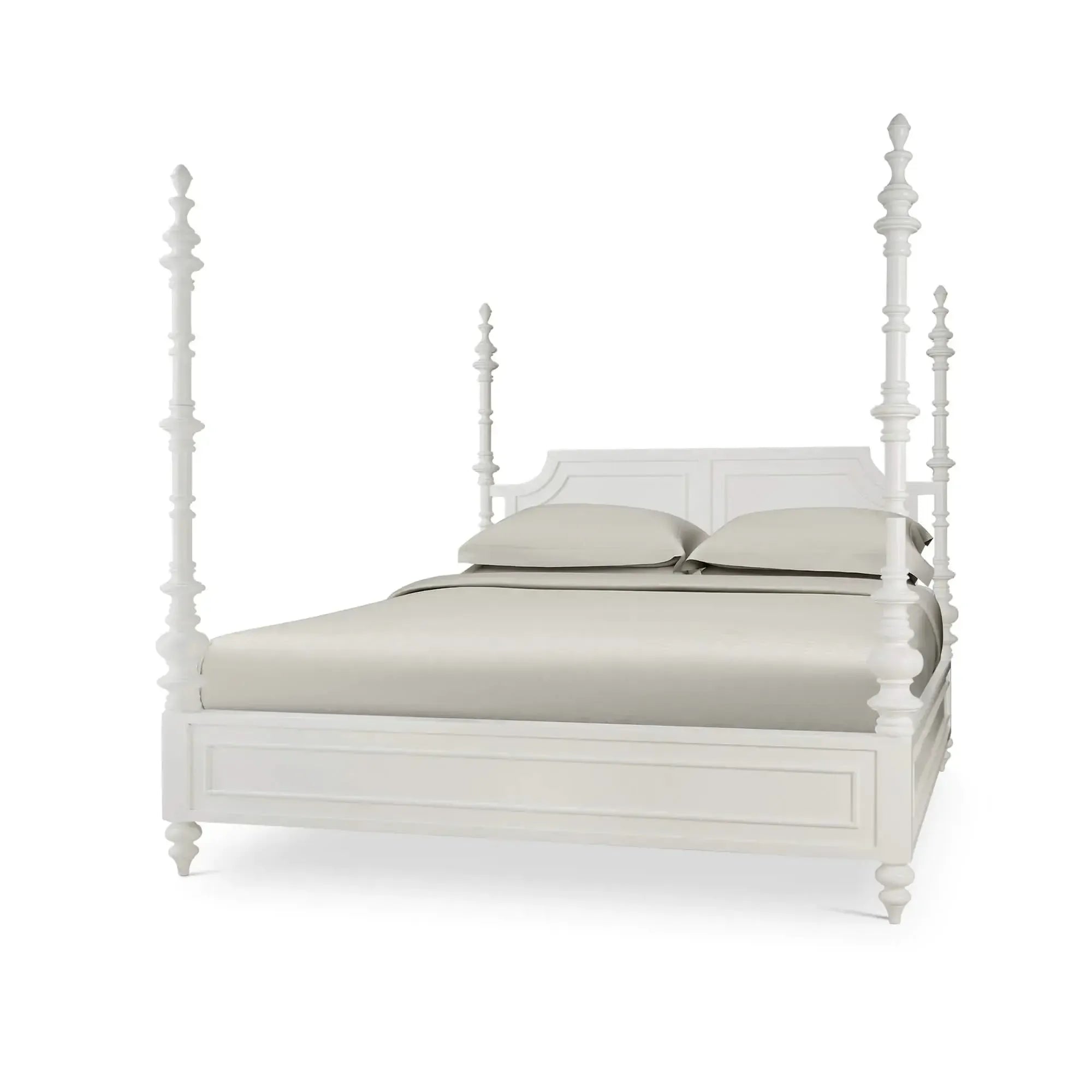 Savannah Bed Queen In True White|Bramble