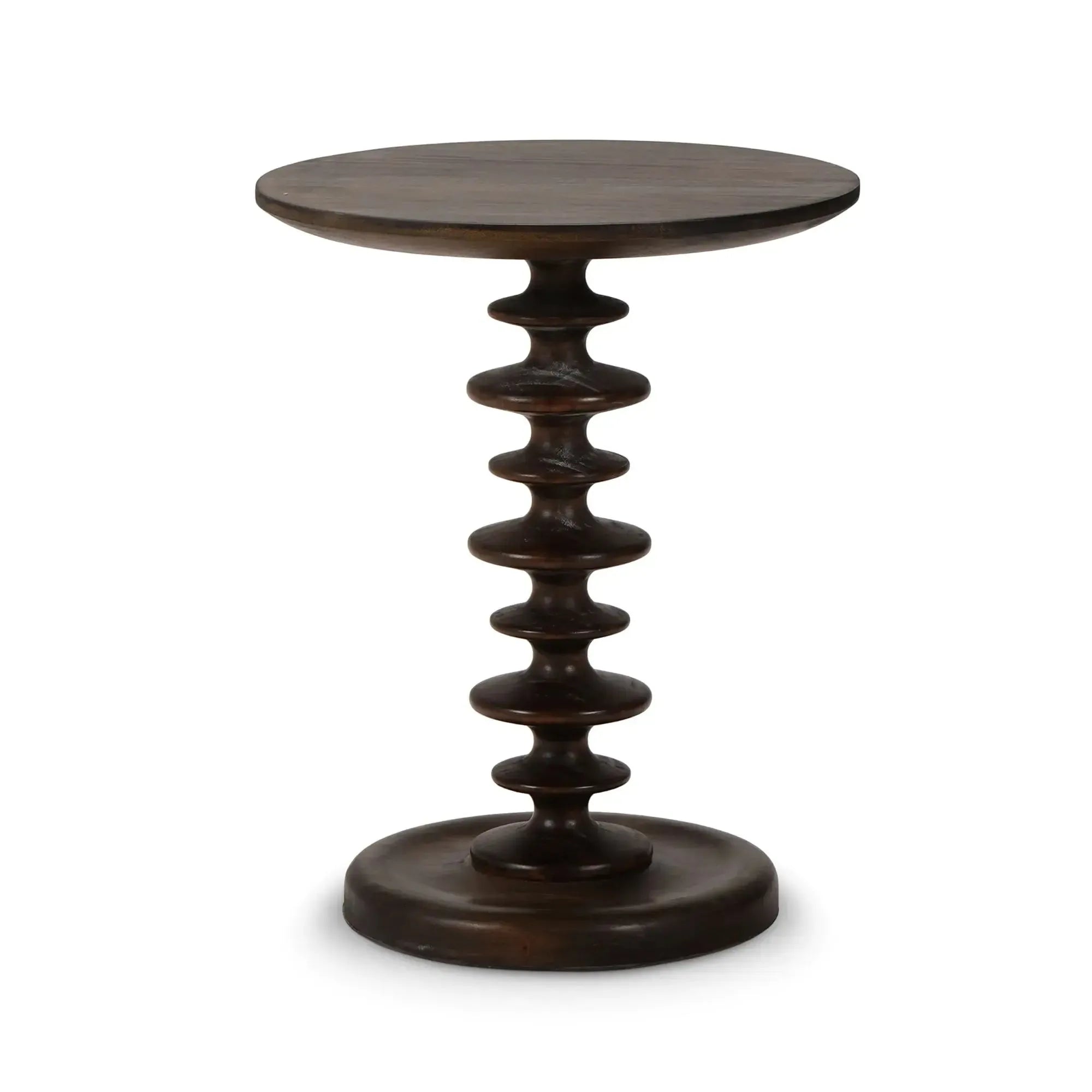 Milano Round Side Table in Walnut