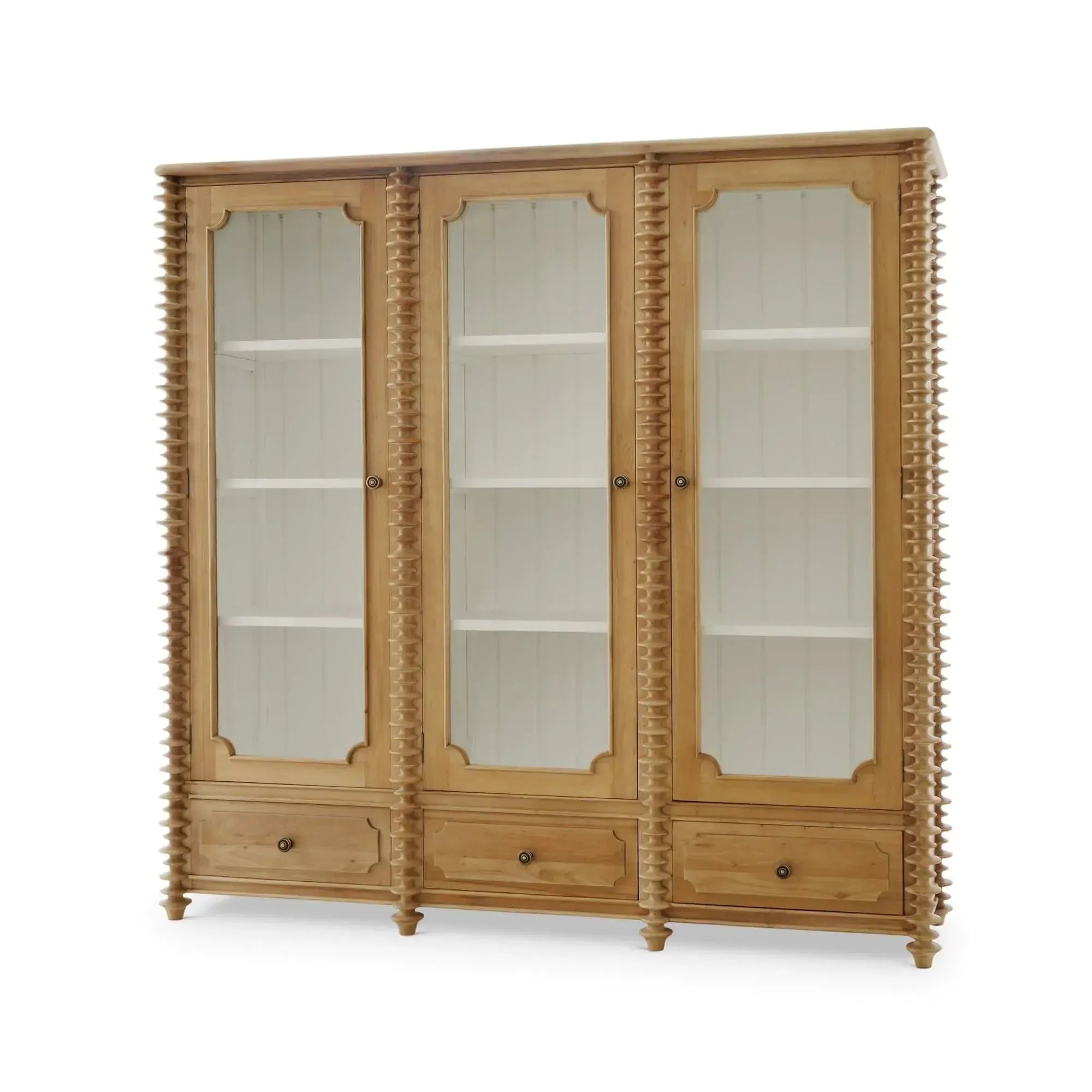 Bramble Milano Bookcase w/ 3 Glass Doors