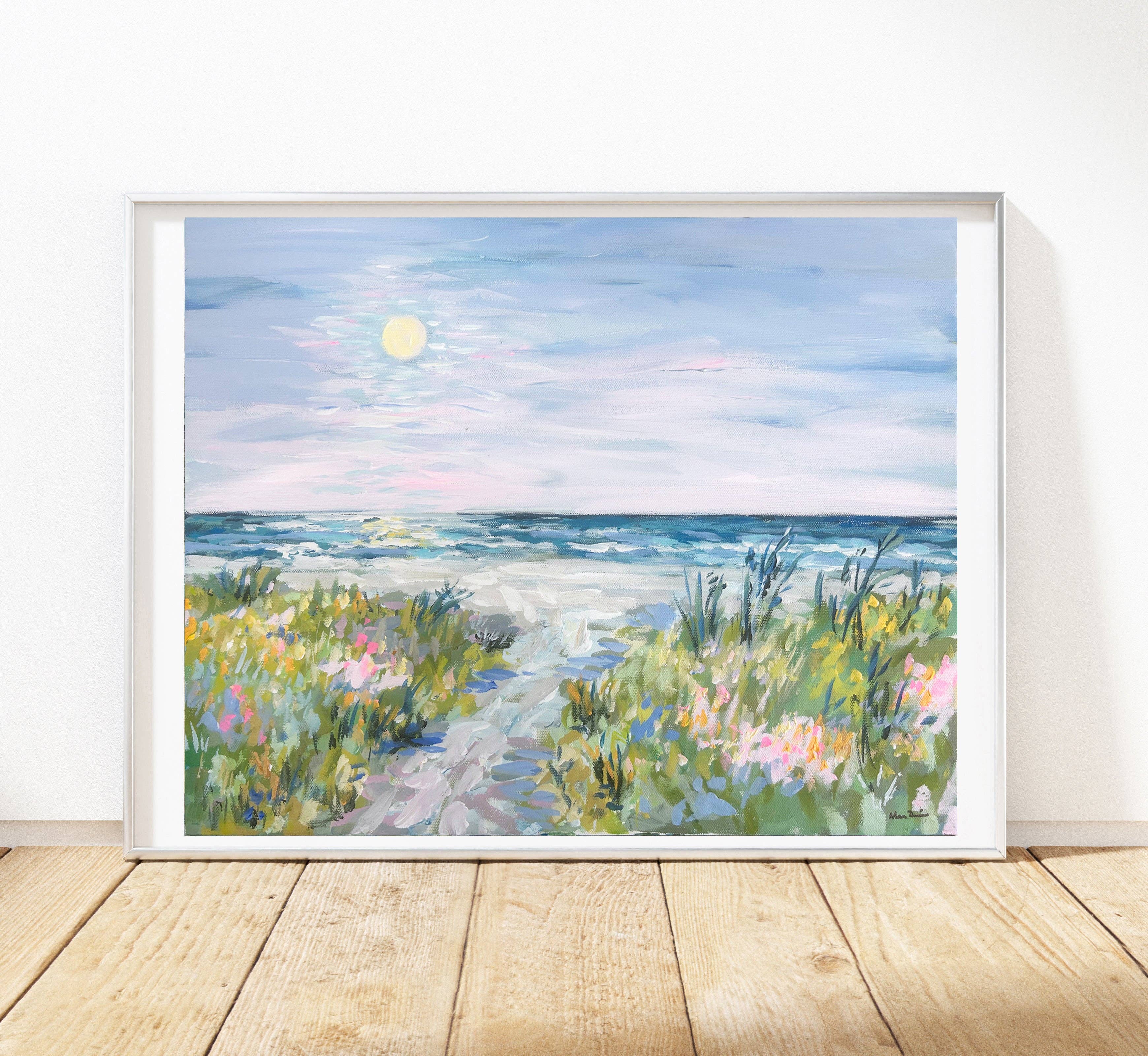 BEACH Print on Paper, "Beach at Dusk"