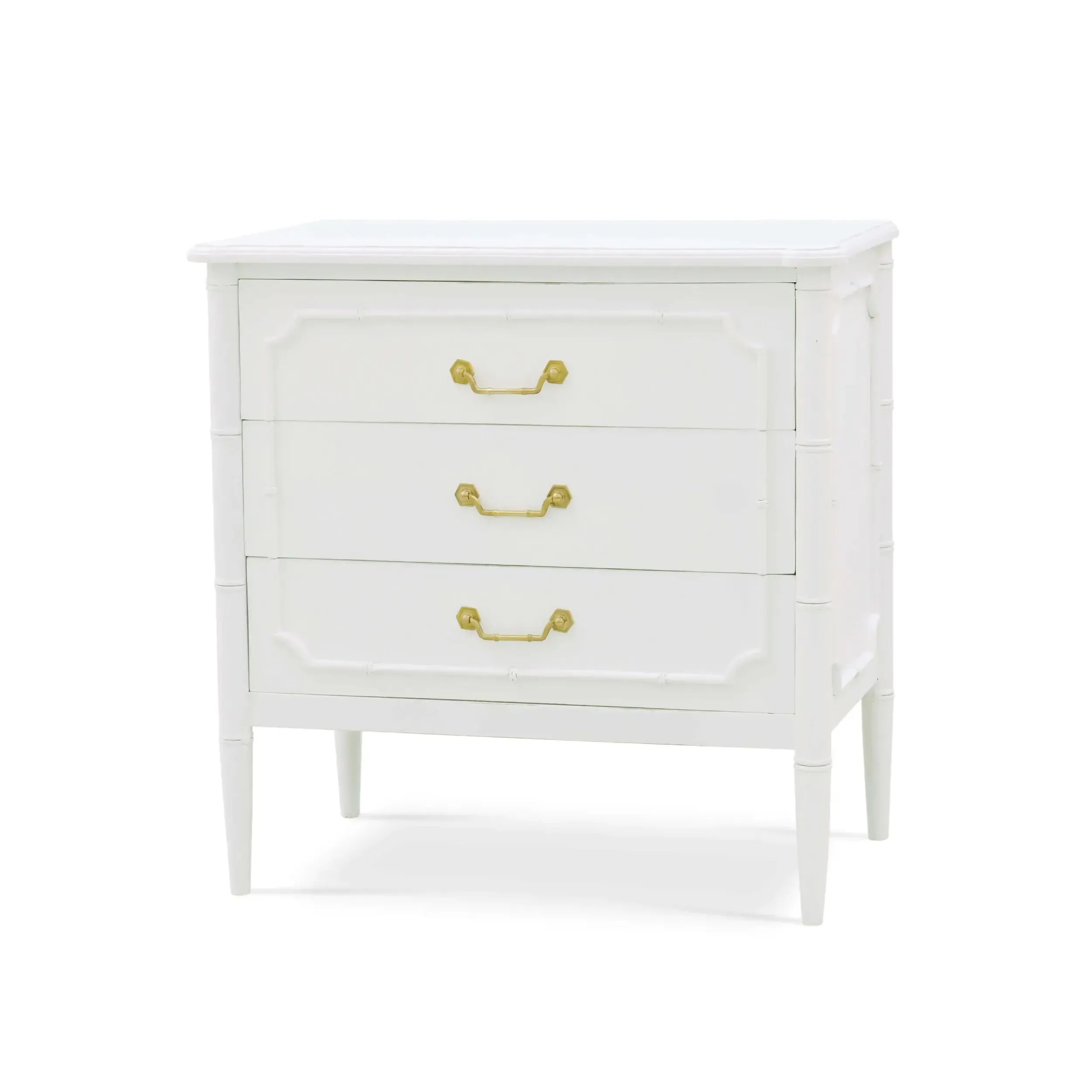 Bramble Chelsea 3 Drawer Bedside Table in Architectural White