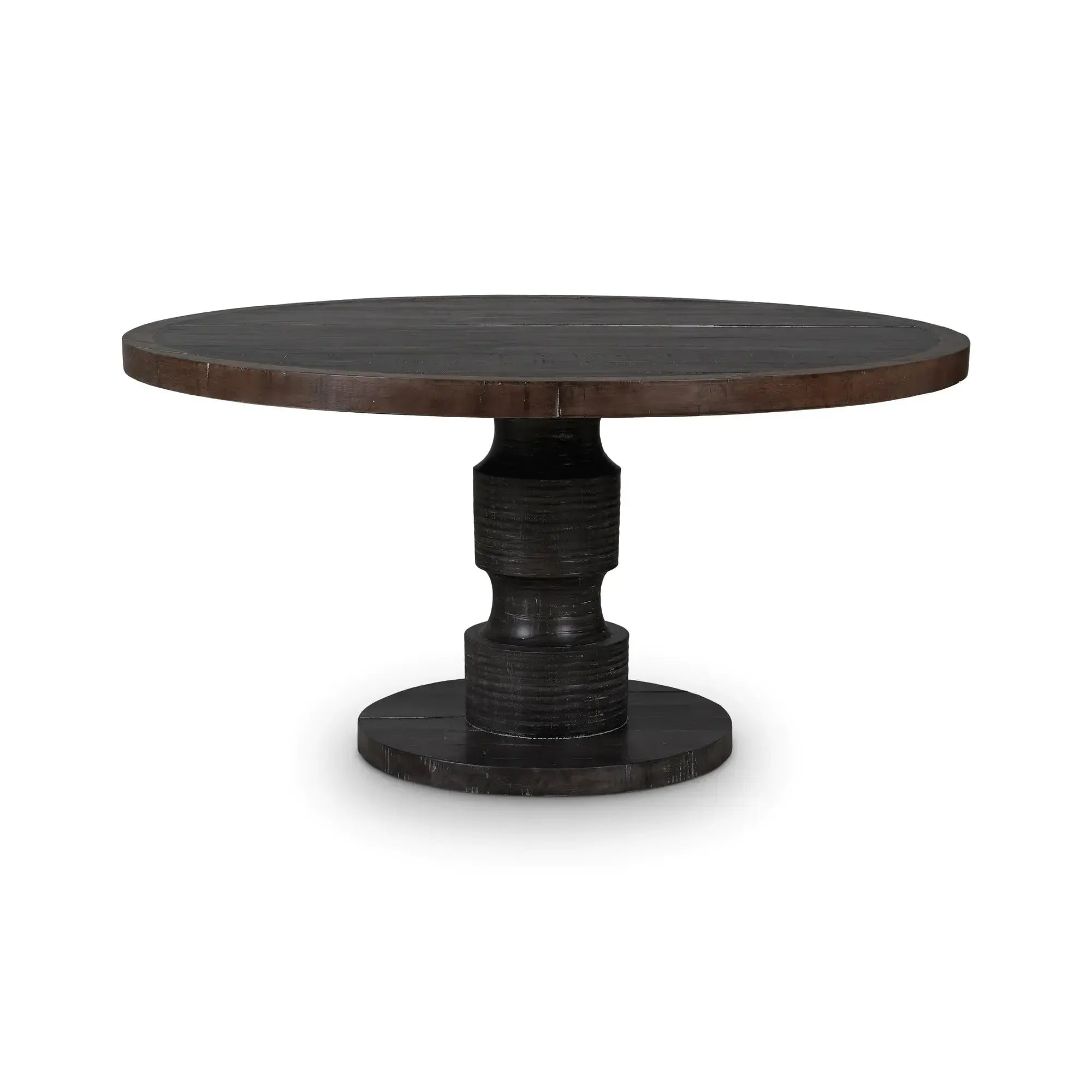 Beatnik Round Dining Table 60" In Java Brown|Bramble