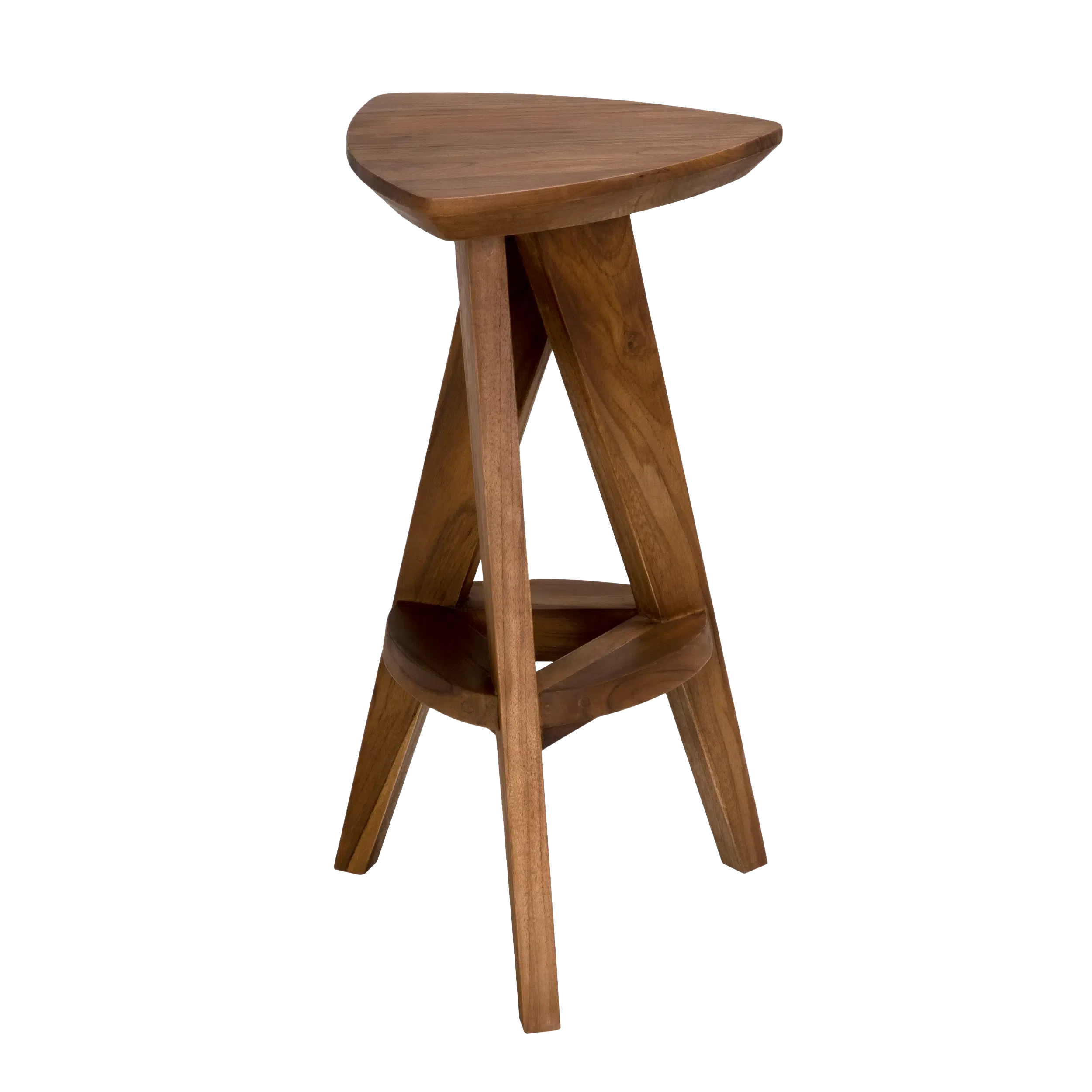 Twist Counter Stool, Teak | Noir Furniture