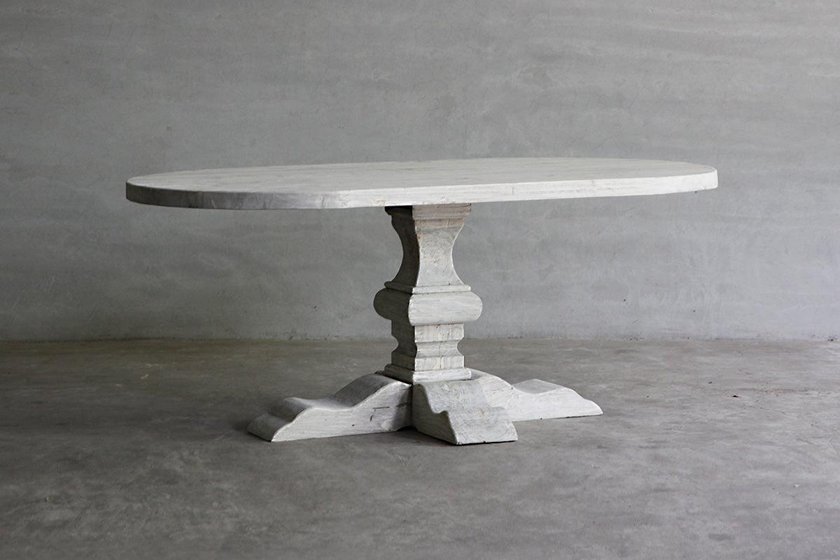 Reclaimed Elm Oval Dining Table - Pedestal Leg | Shop and Earn Points ...