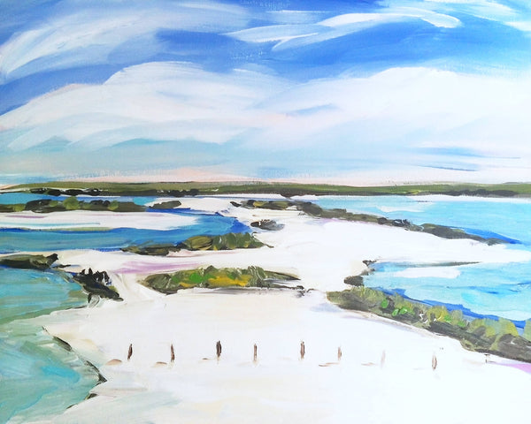 Abstract Marsh Print on Paper, "Coastal Marsh"