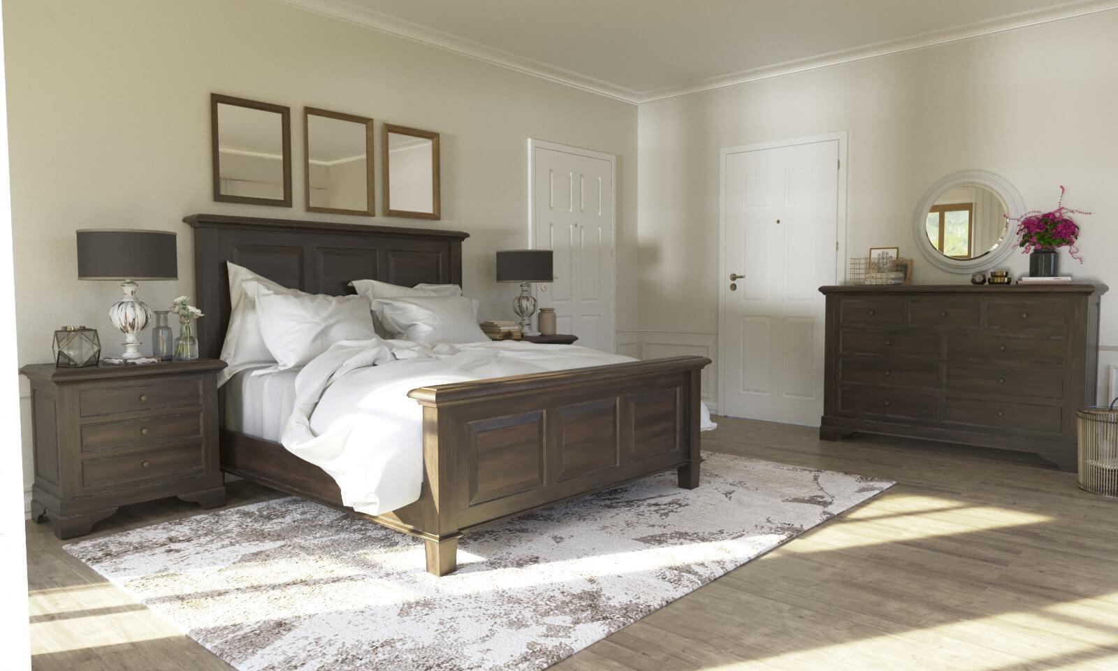 Huntley 3 Drawer Nightstand|Bramble