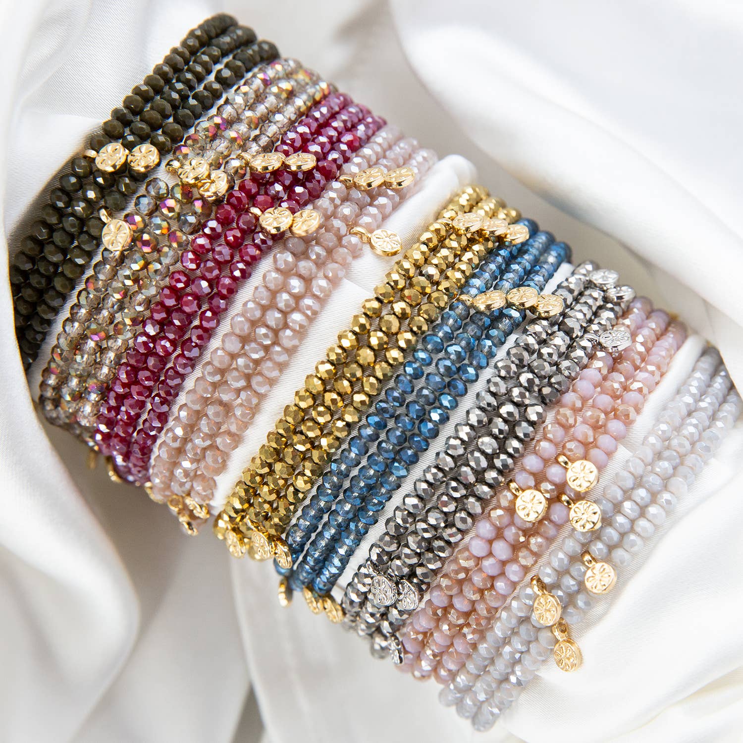 Mini Disc Stretch Wrap Bracelet