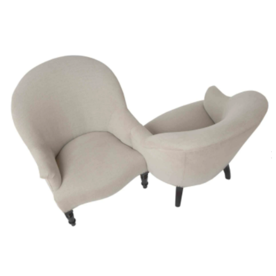 Cisco Brothers JD Tete A Tete Chair Blue Hand Home