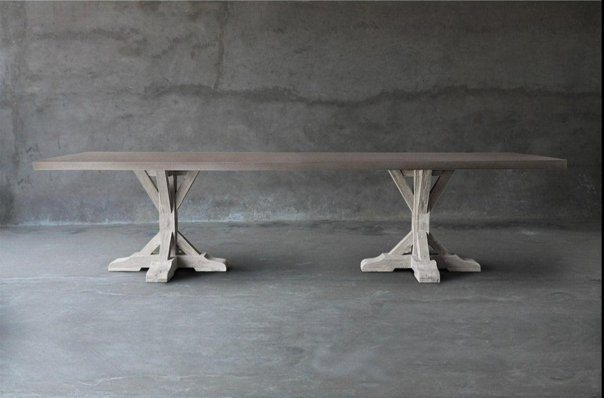 Long Concrete Top Dining Table - R Base | Shop and Earn Points - Blue ...