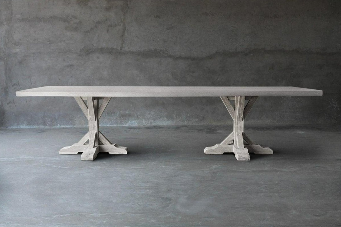 Long Concrete Top Dining Table - R Base | Shop and Earn Points - Blue ...
