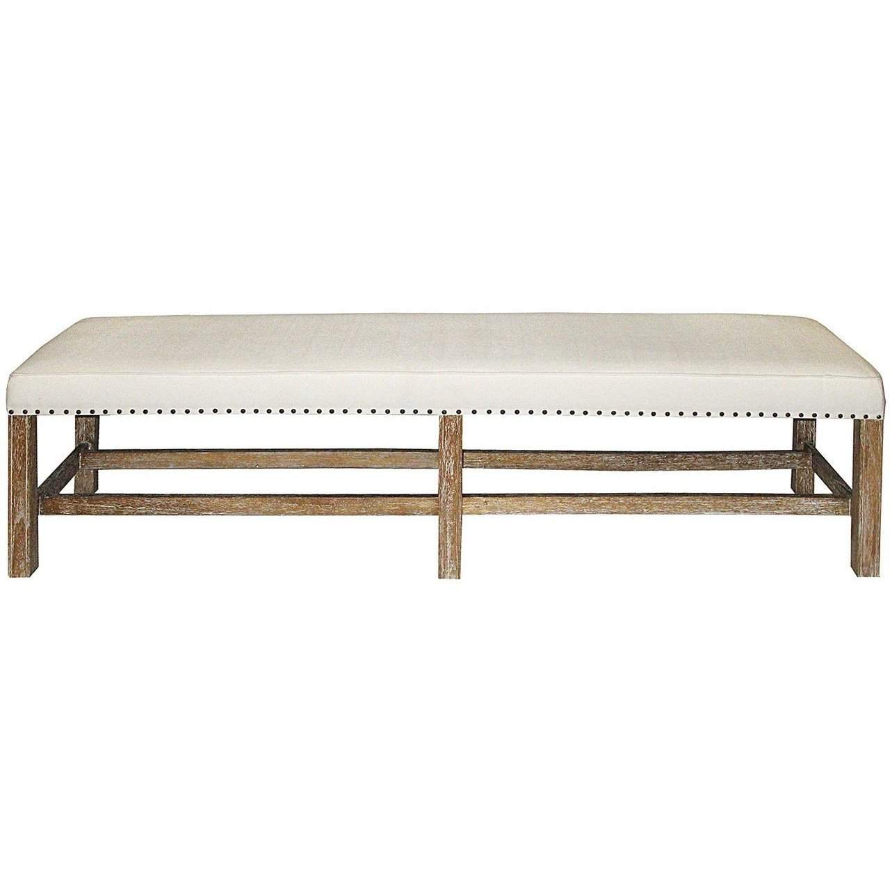 Noir Furniture | Sweden Bench, Grey Wash