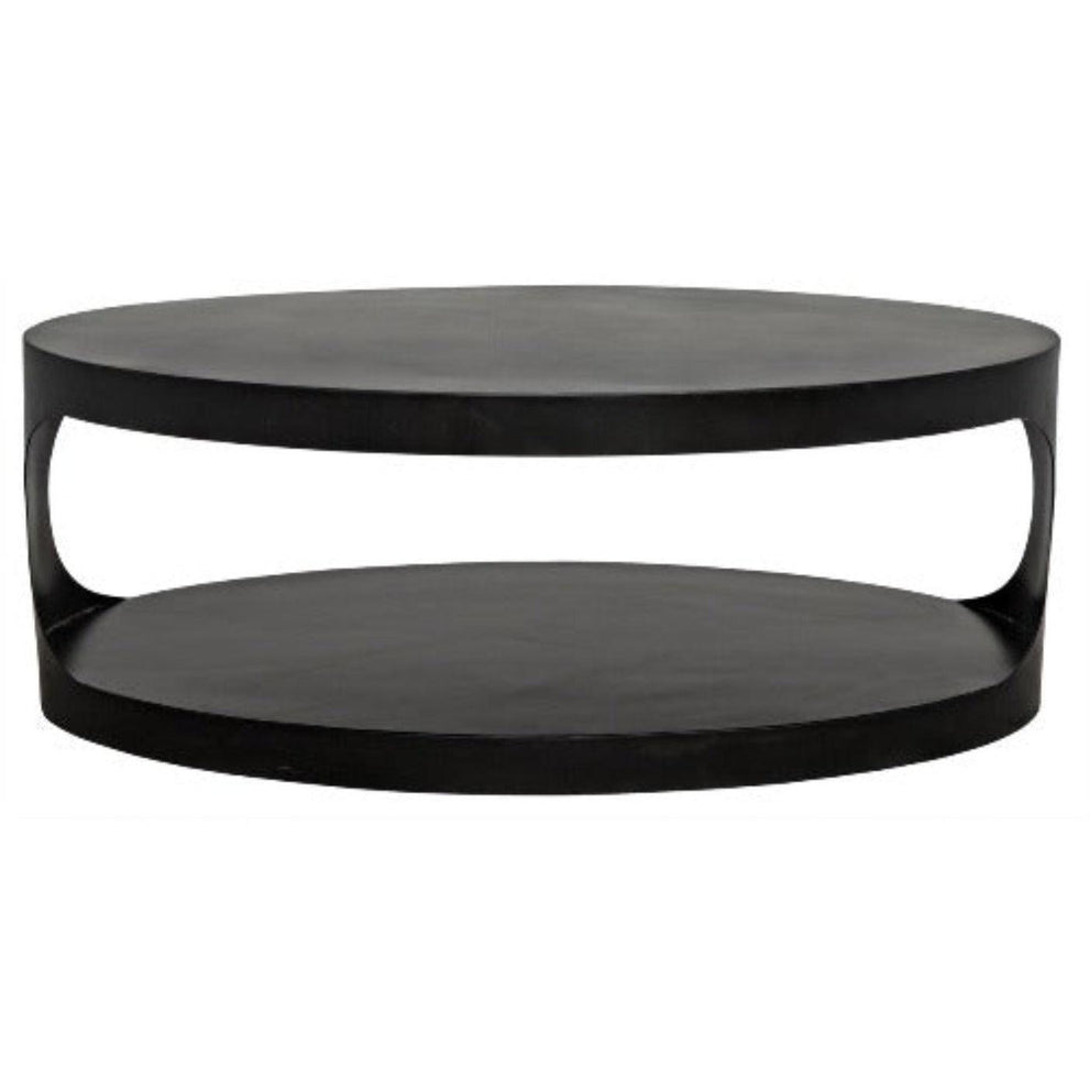 Eclipse Oval Coffee Table, Black Steel - Blue Hand Home