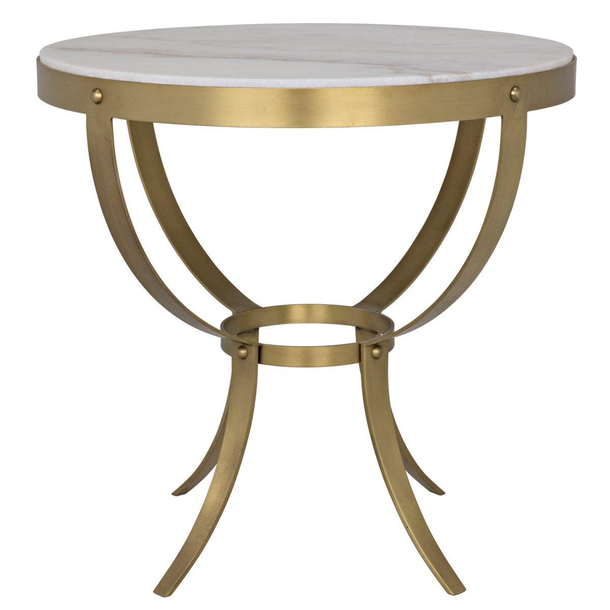 Noir Furniture | Byron Side Table, Antique Brass